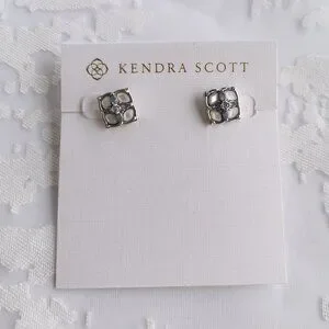 Kendra Scott | Jewelry | Kendra Scott Dira Stone Silver Stud Earrings ...